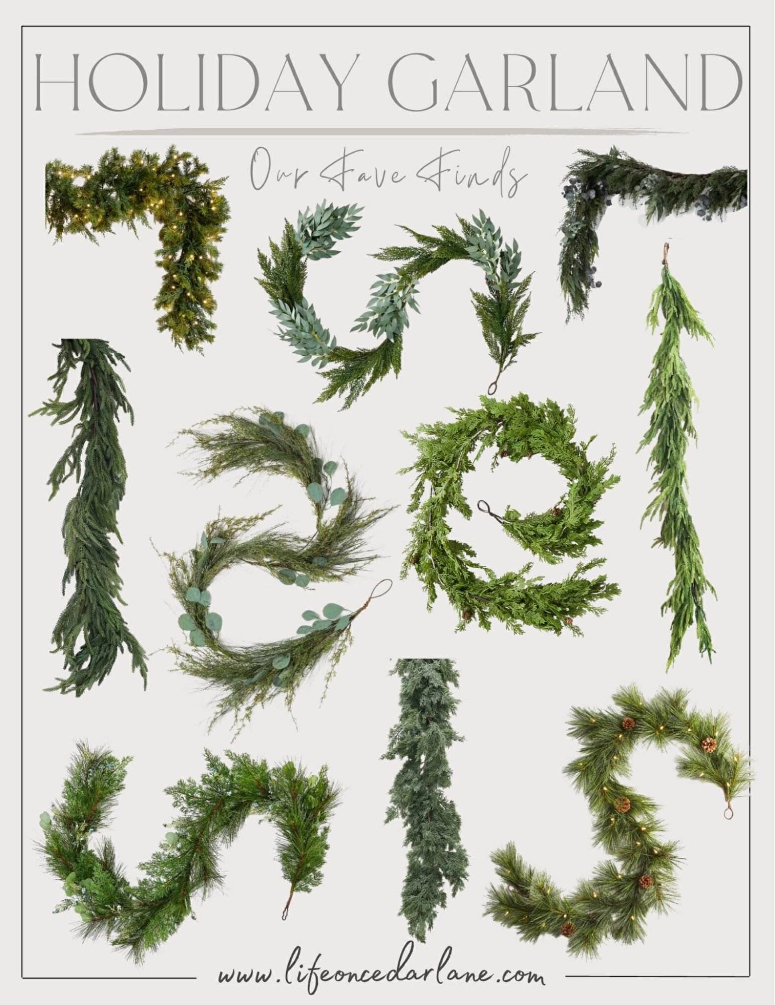 My Favorite Faux Garlands | Life On Cedar Lane